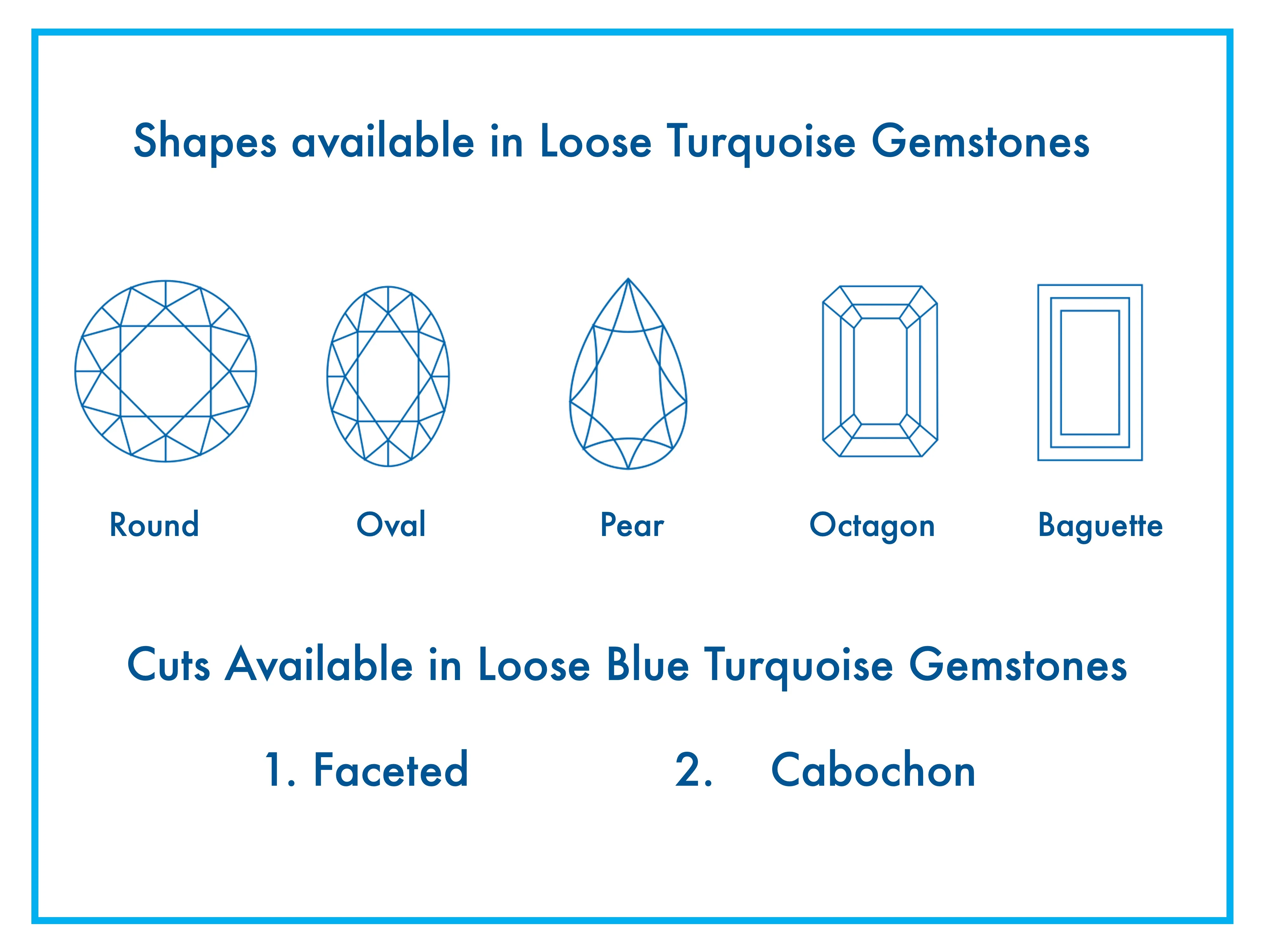 Natural Turquoise Stone Blue Color Cabochon Gemstone Round 3.5mm ...