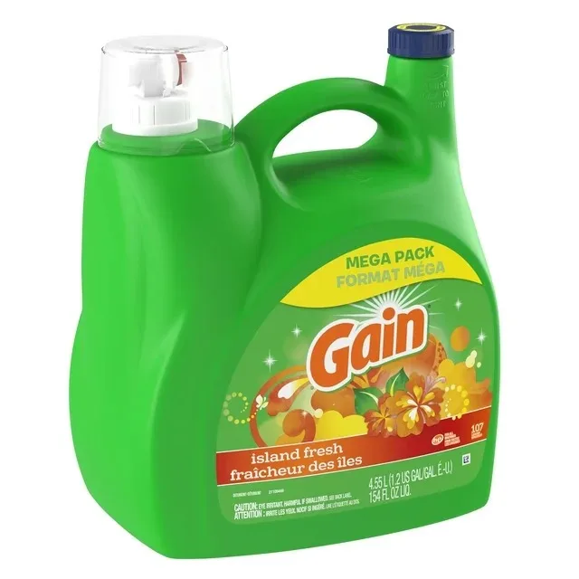 Gain Liquid Laundry Detergent,Island Fresh Scent,107 Loads,154 Fl Oz ...