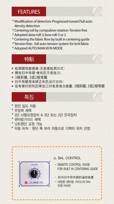 Automatic Weft Straightener Textile Machinery Model Fws-27p Fabric ...