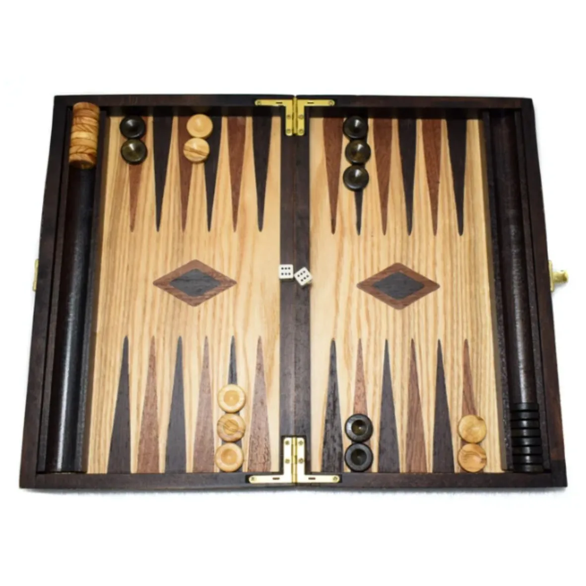 Entertaining Wooden Backgammon Game Board With Wood Pieces High Quality ...