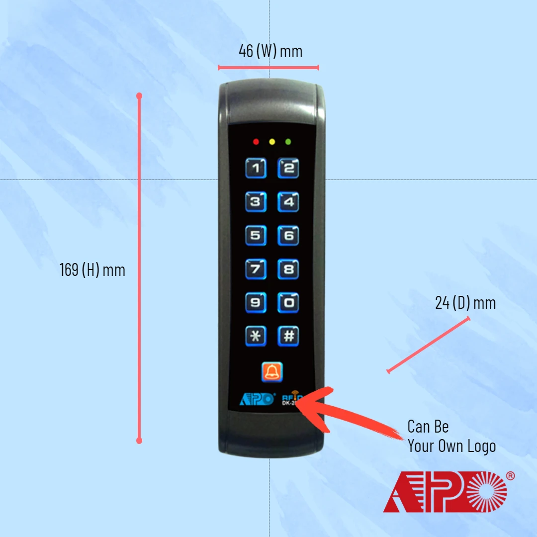 DK-2890 Mullion Mount Slim Access Control Keypad