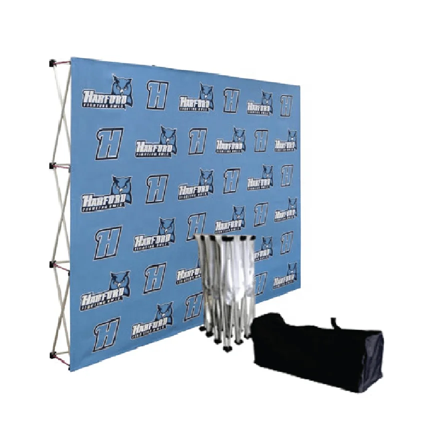 Standard Size Retractable Frame Stand Backdrop Media Logo Banner Wall ...