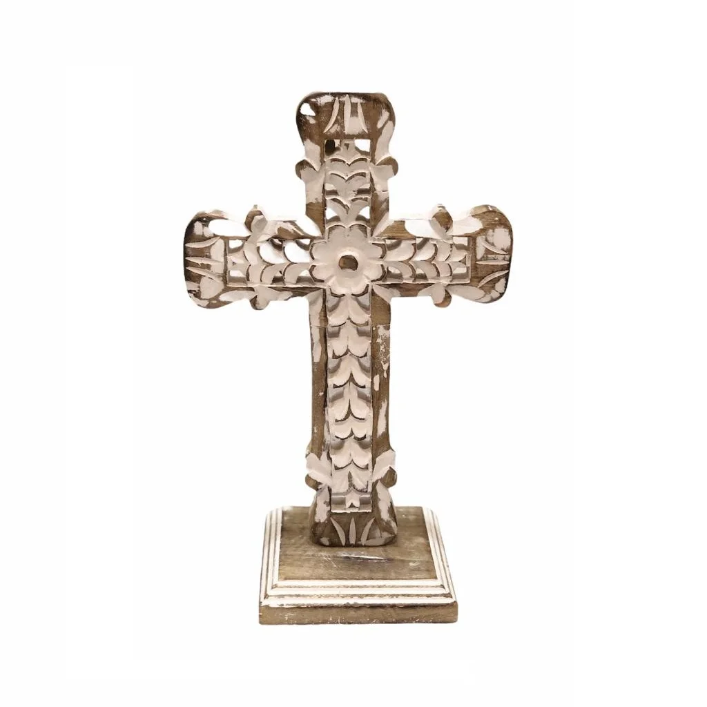 Personalized Jesus Christ Cross Wooden Handmade Carving Catholic Free ...