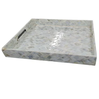 Minimalism Mother Of Pearl Serving Trays Best Selling Mop Shell Luxury ...