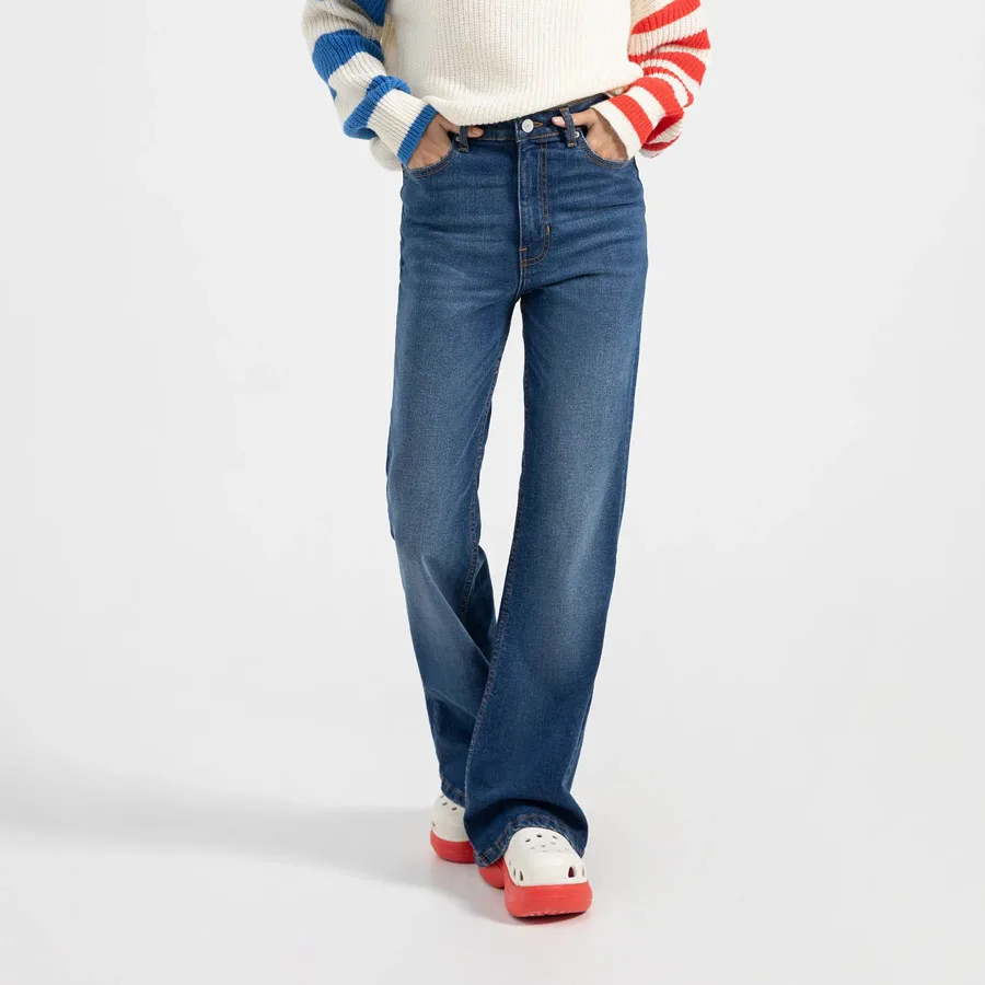 Custom Made Color And Size Women Faded Jeans For Sale High Quality ...