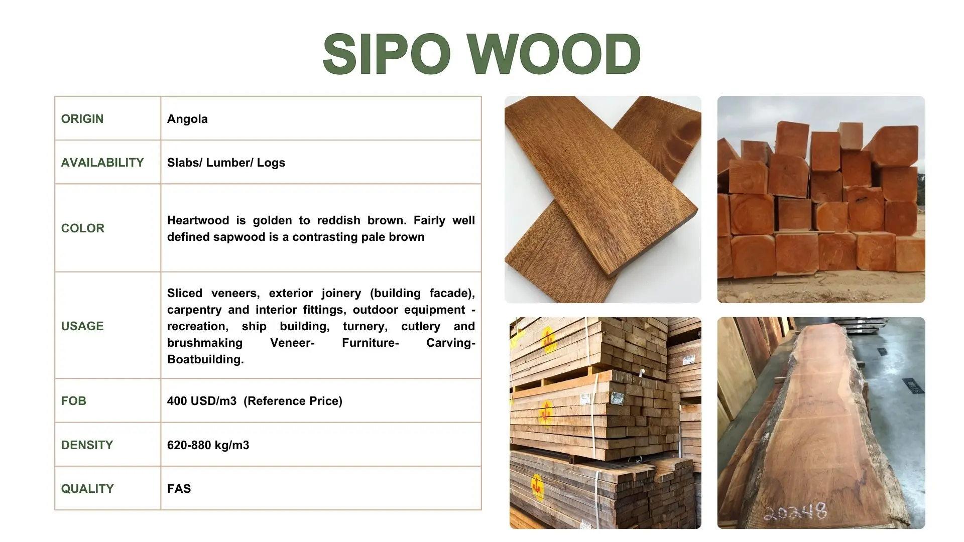 Sipo Slab Africa Hardwood Oak Wood Board Wood Pallets Wooden Timber Osb ...