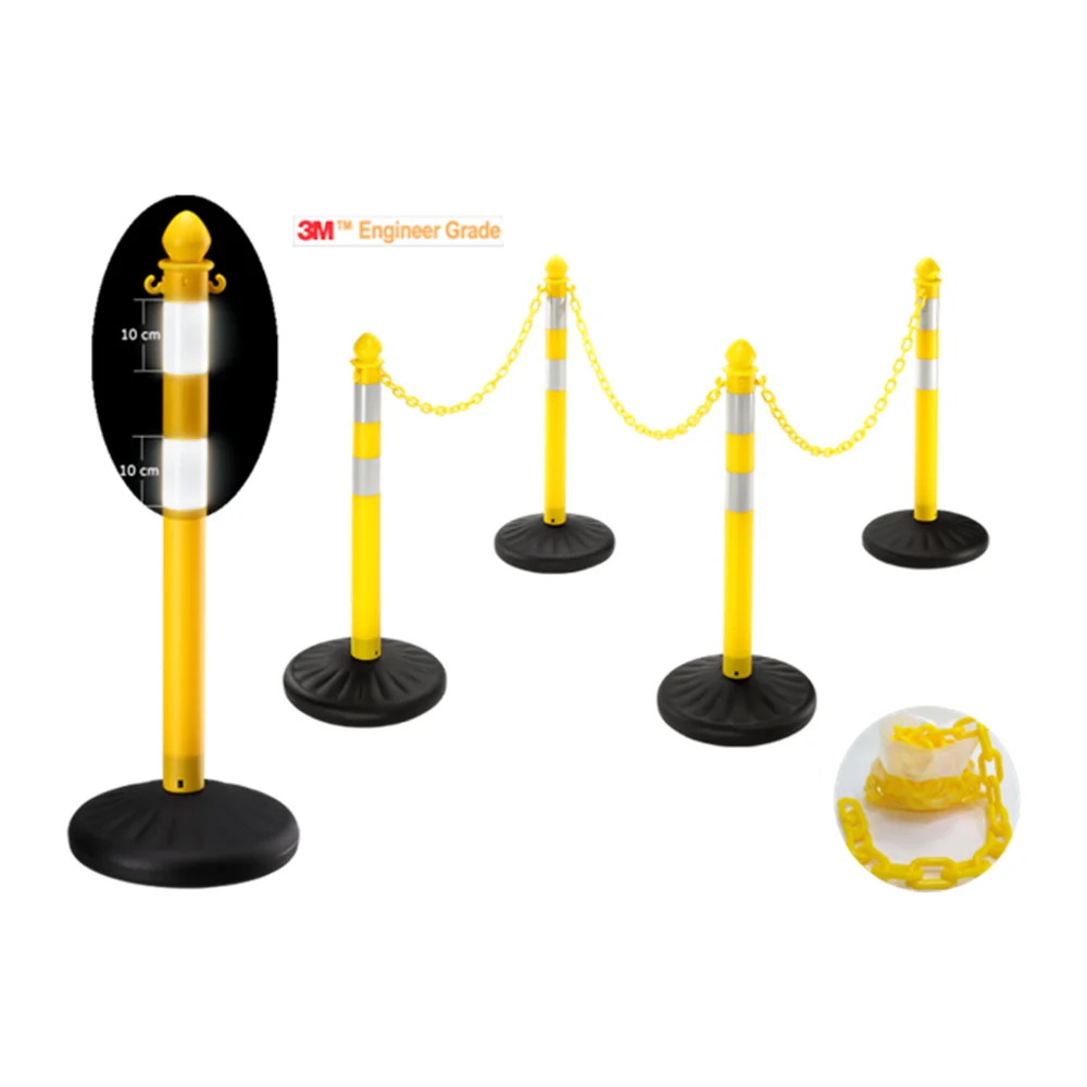 Reflective Visible Plastic Stanchion Post-w For Road Safety Enhancement ...