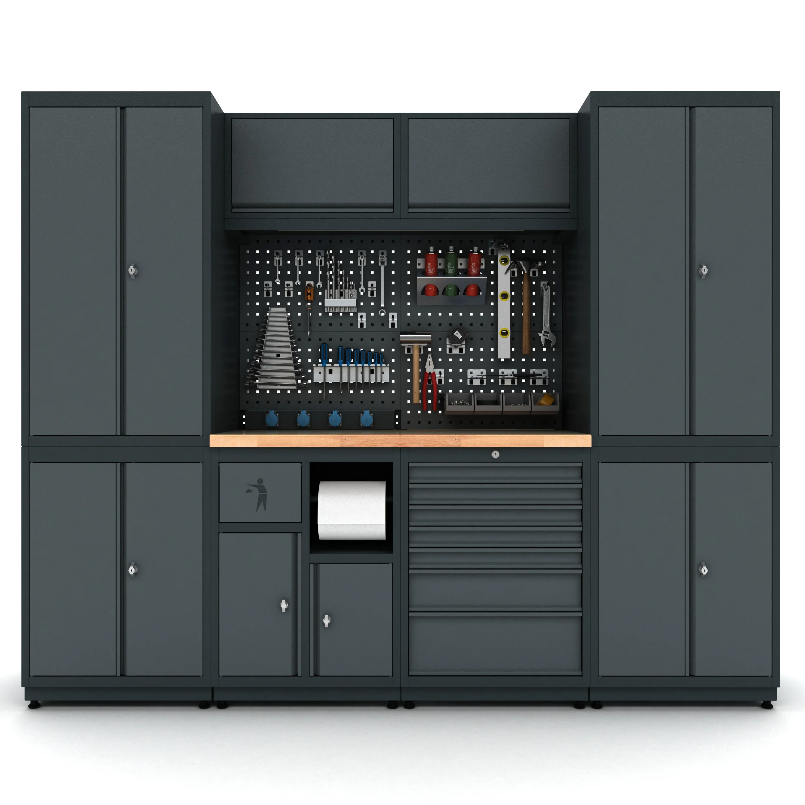 Modular Tool Cabinet System for Mechanic Garages Workshops Storage