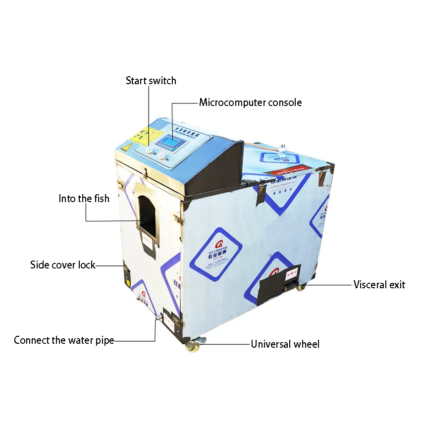 Killing open back/belly aio automatic-fish-cleaning-machine fish ...