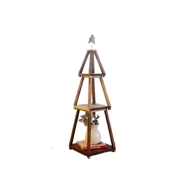 Manufacturing Natural Stackable Wooden Christmas Tree Tired Shelf With ...