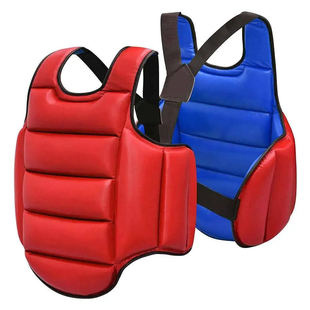 Chest Guard Taekwondo Mma Body Chest Protector Unisex Adults Pu Leather ...