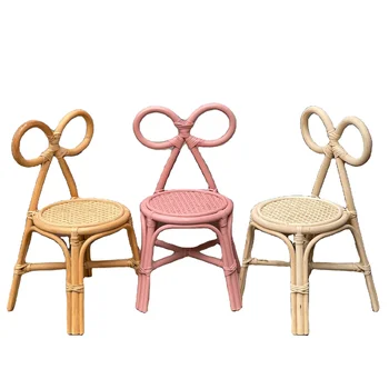 Eco-friendly Lovely Rattan Bow Kids Chair For Party Rental - Buy Rattan ...