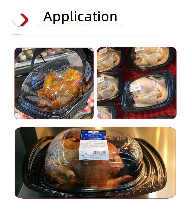 Roast Chicken Container Custom Disposable Take Away Pp Microwavable ...