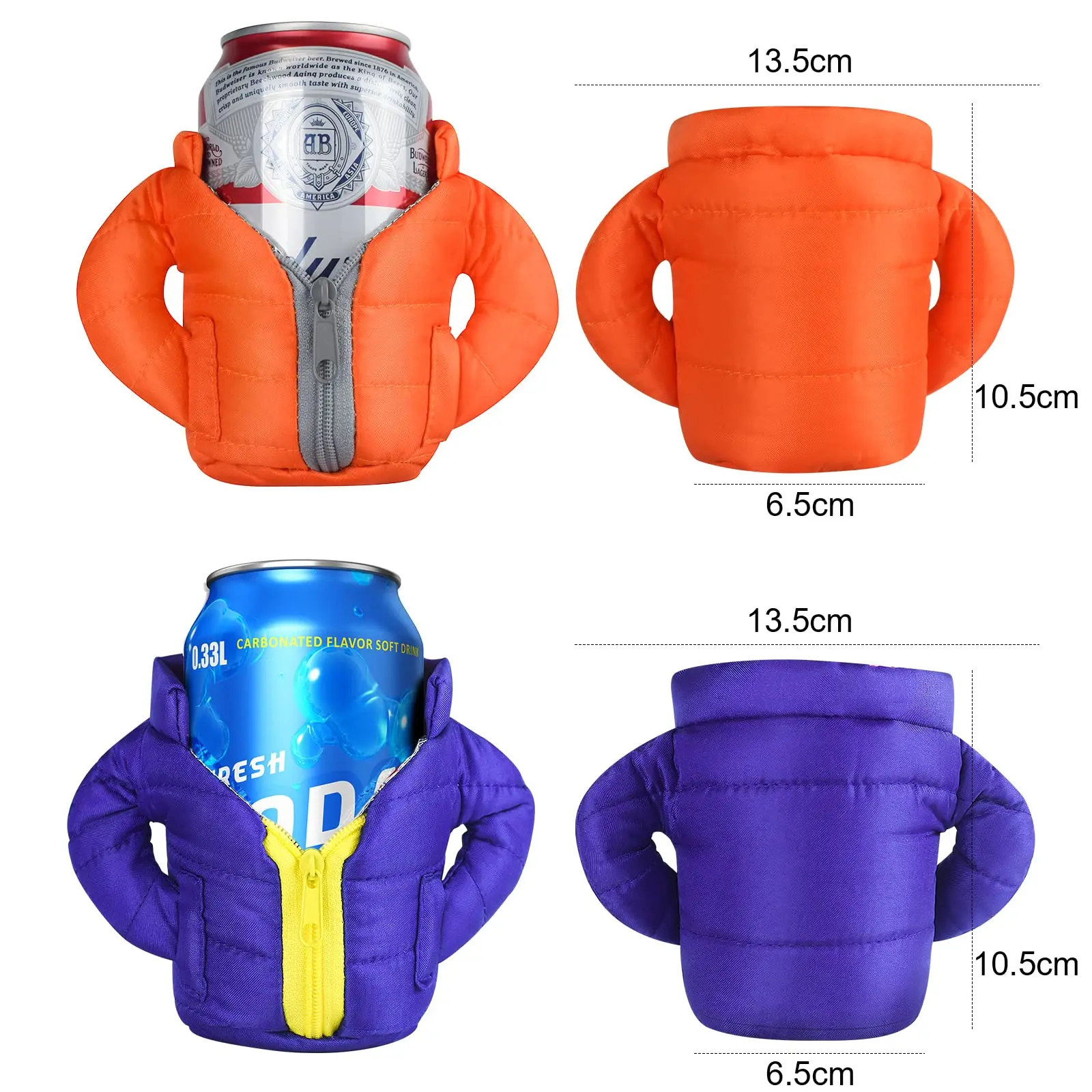 Custom Beer Drink Creative Vest Jacket Insulated Can Cooler Bag Beer ...