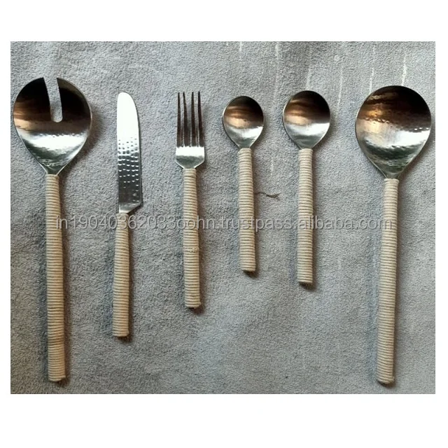 Luxury Fancy Kitchen Tools Set Metal Cutlery Set Flatware Set With Rope ...