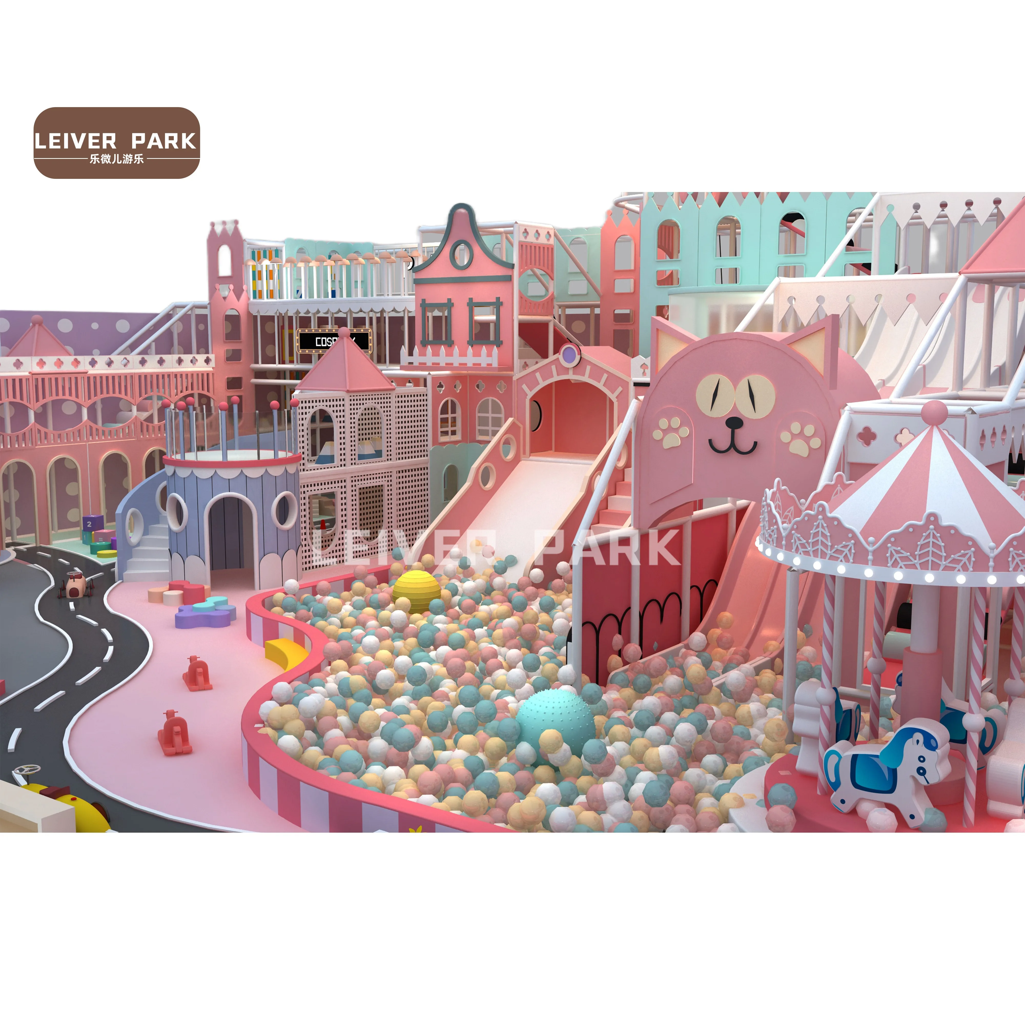 Indoor Modular Soft Play Playground Amusement Equipment Maze With Ball ...