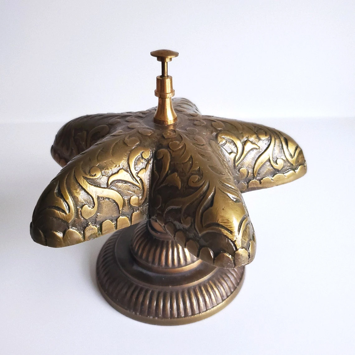 Brass Desk Bell With Hammer Plain Polished Most Popular Antique Design ...