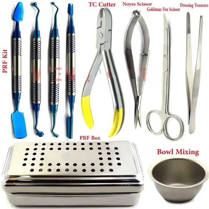 Dental Prf Kit Instruments Fibrin Implant Oral Surgery & Cotton Forceps ...
