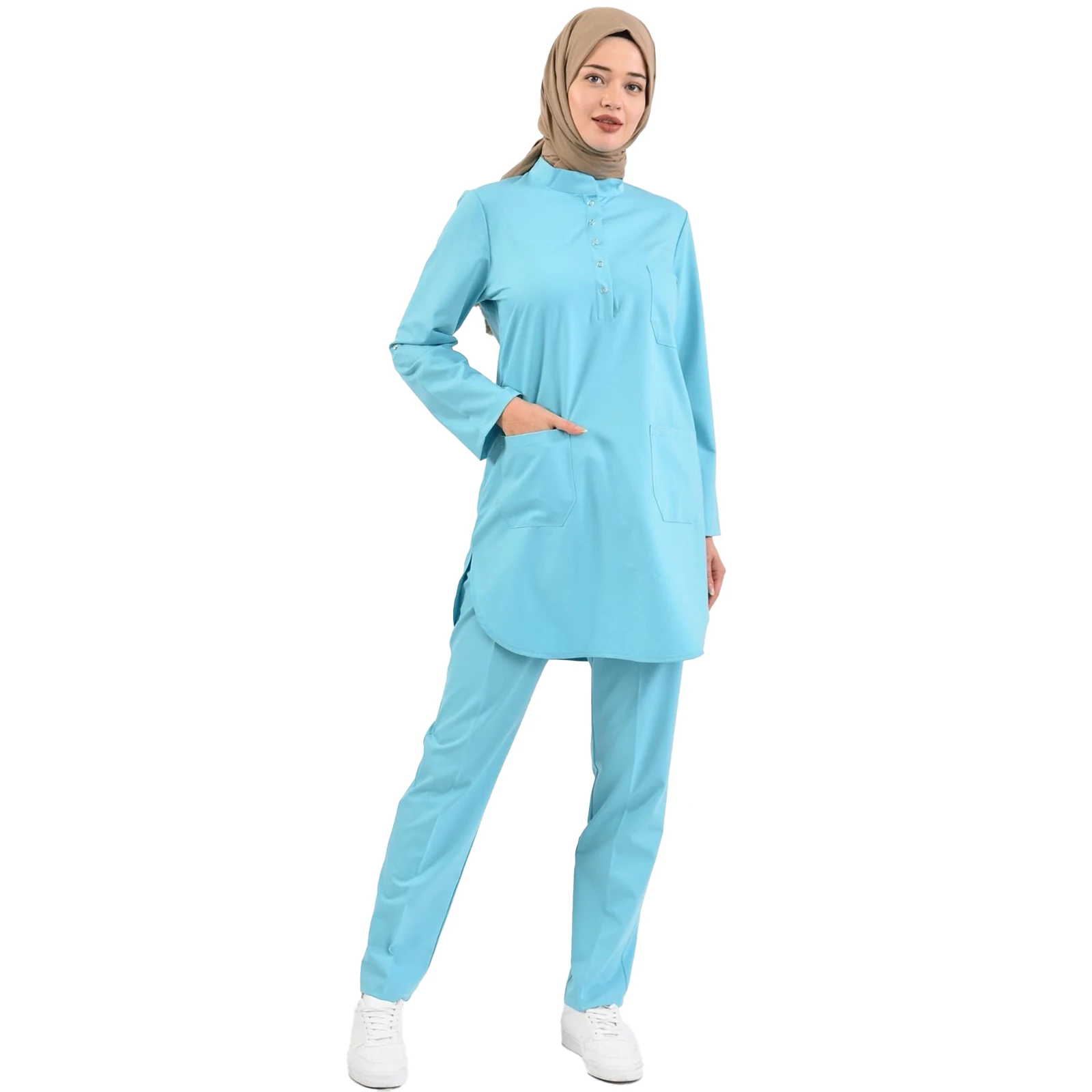 Yuhong Plain Polyester Long Sleeve Kimono Cardigan Islamic Dubai ...