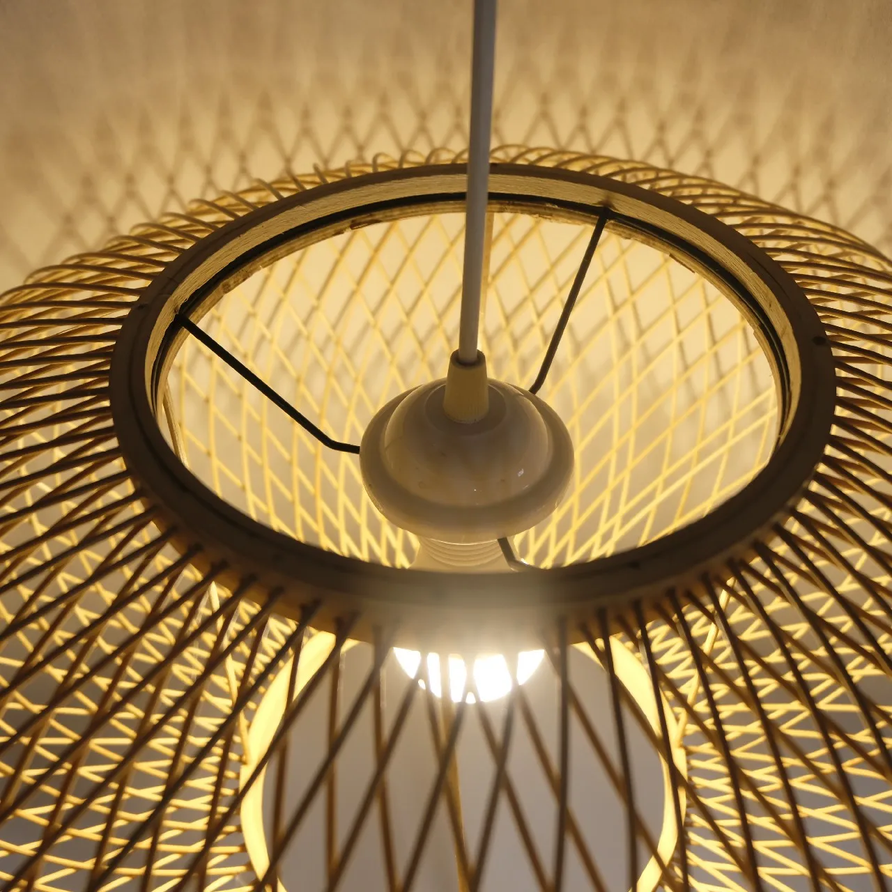 New Bamboo Pendant Light Hanging Ceiling Lamp Fixture Lampshade For ...