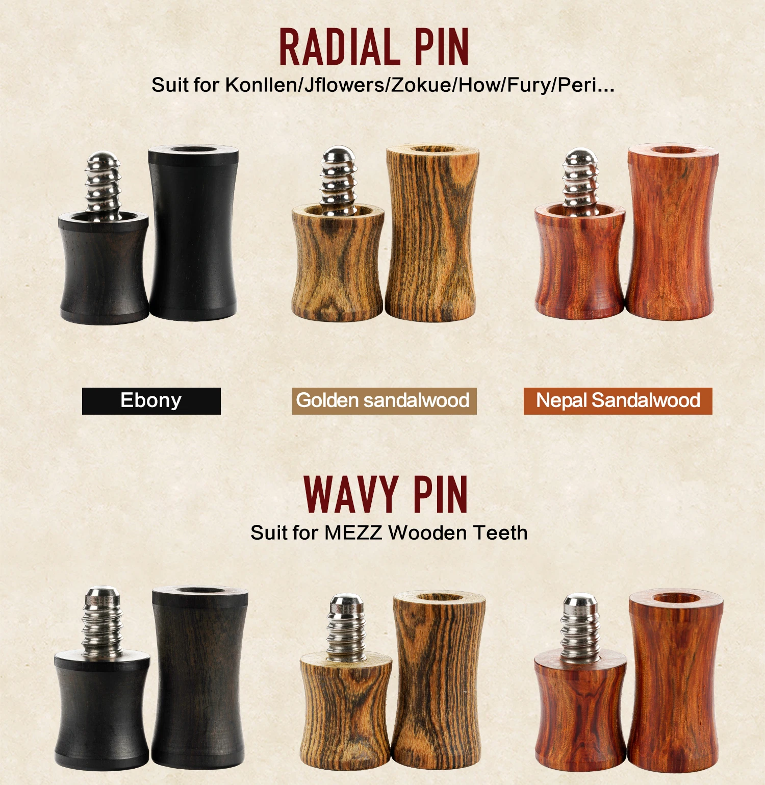 Billiards Solid Ebony Rosewood Joint Protector Radial Pin 5/16*14 3/8 ...