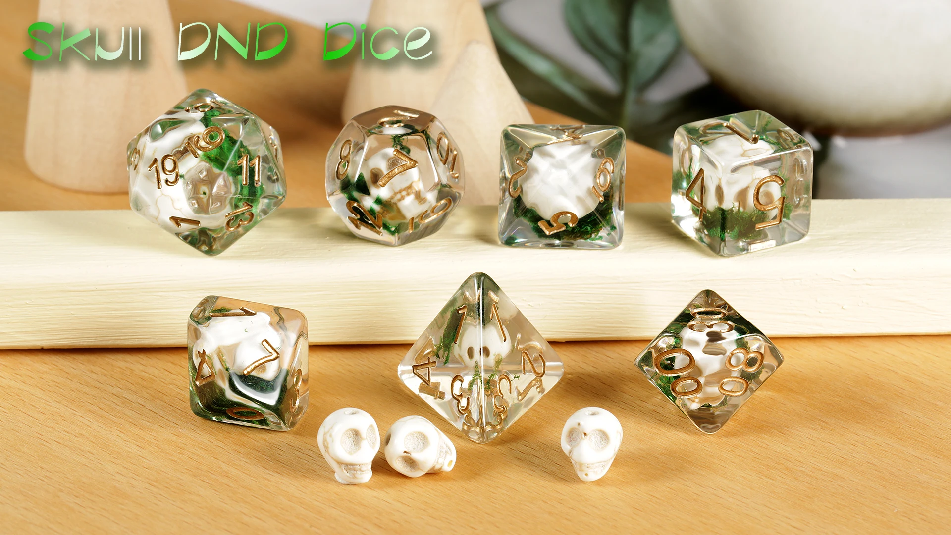 Factory Wholesale Polyhedral DND Dice Set Custom Resin Dice D&d Skull Dice for Dungeons and ...