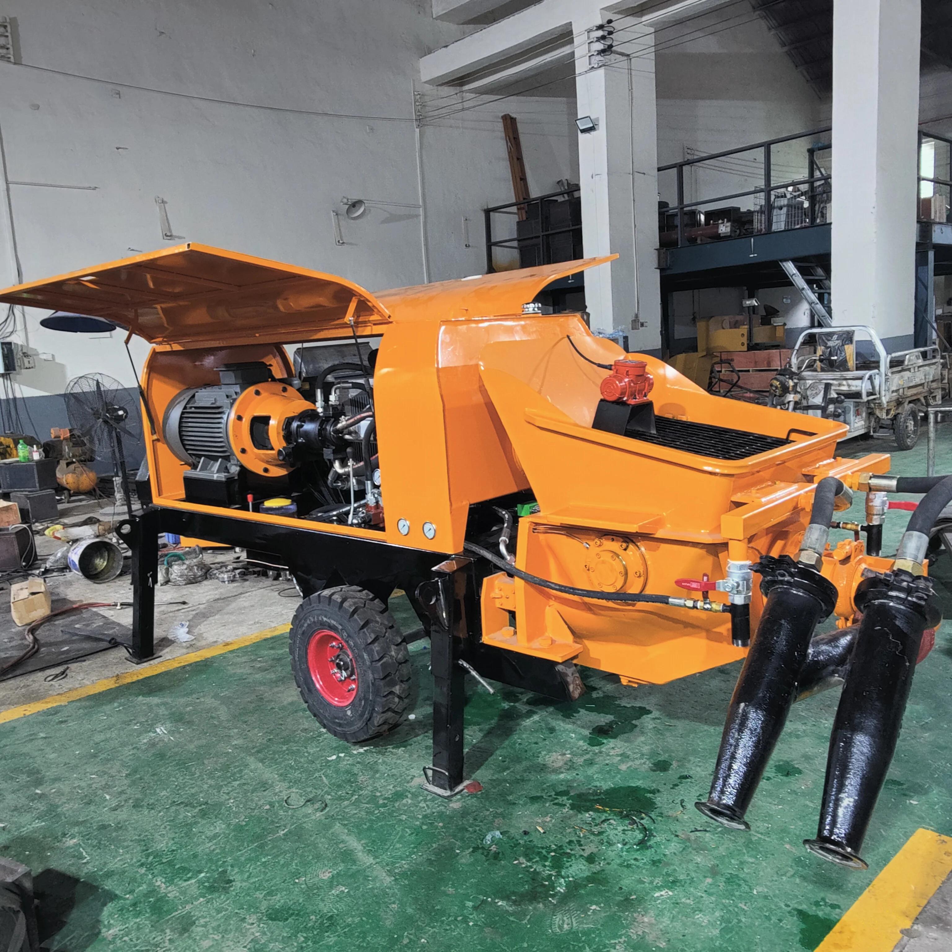 Mortar Pump Concrete Pump Machine Mini Pumpcrete Diesel Engine Concrete ...