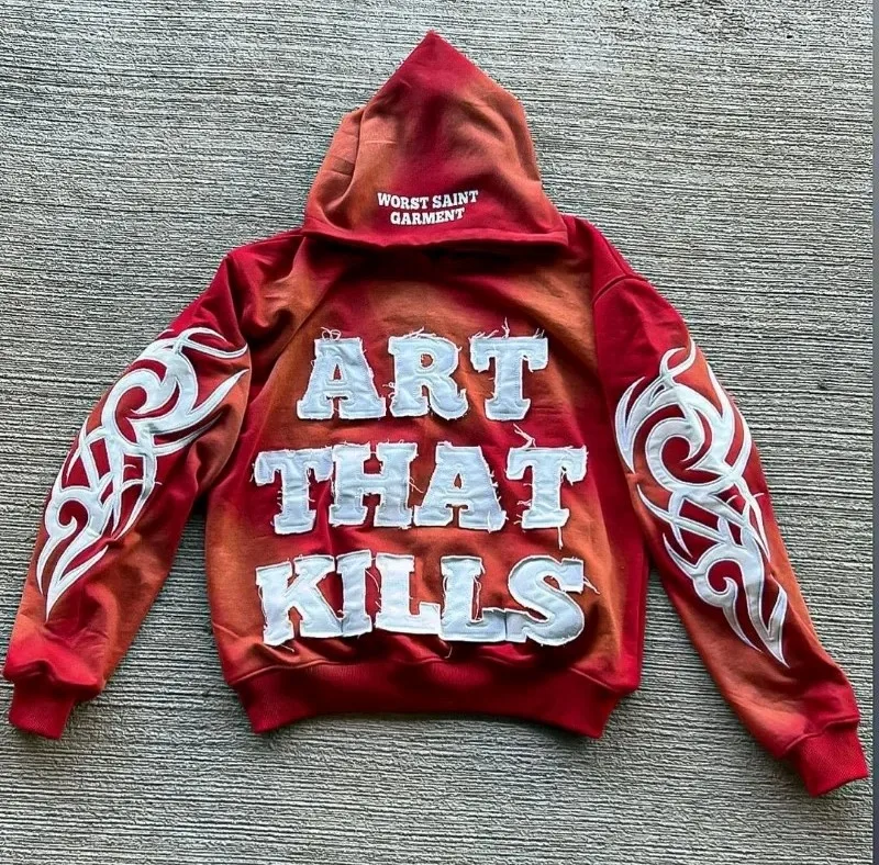 Wholesale Custom Logo Unisex Heavyweight Distressed Embroidery Cut And ...