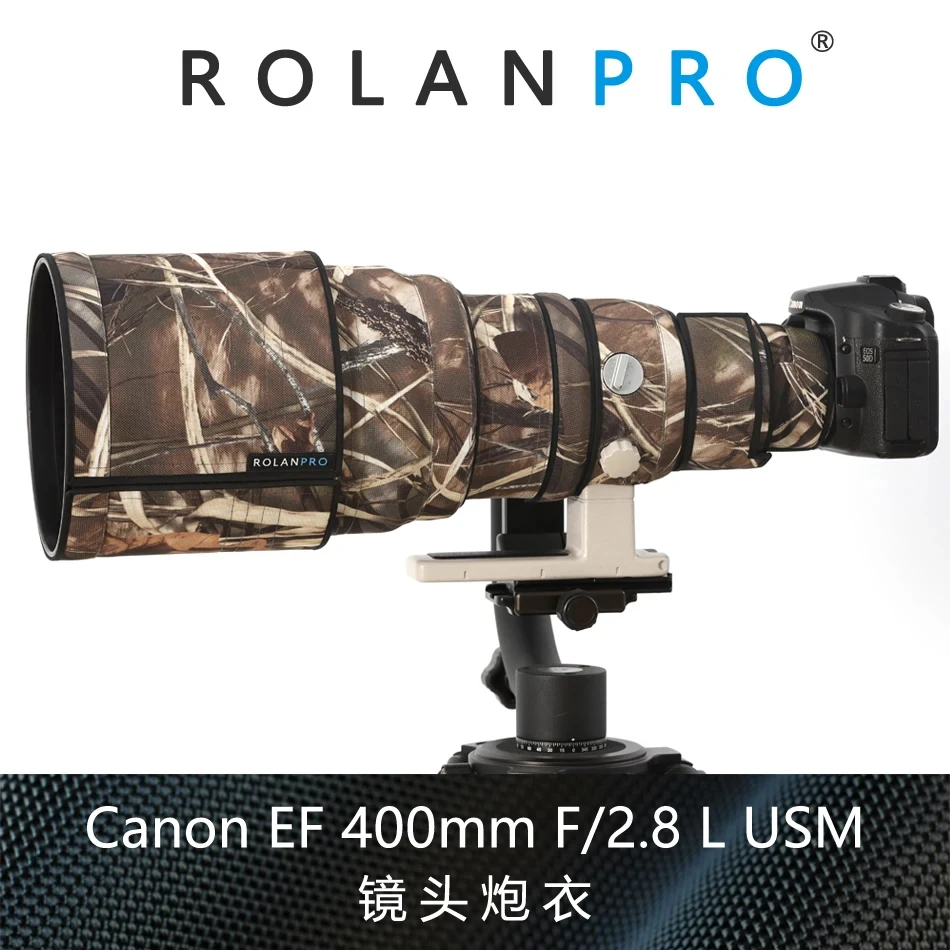 Rolanpro Lens Camouflage Coat Rain Cover For Canon Ef 400mm F/2.8 L Usm ...