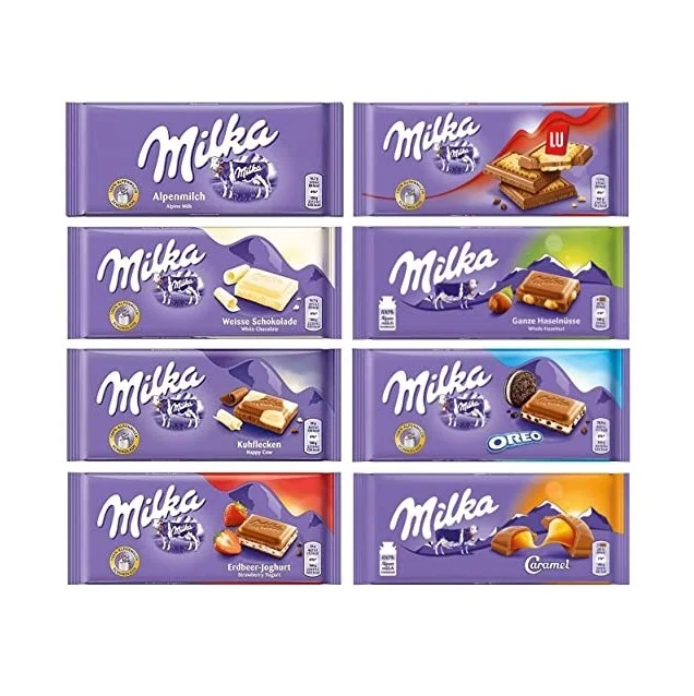 Milka Alpine Milk 24 X 100g Bar / Melting Milka Alpine Milk Bar ...