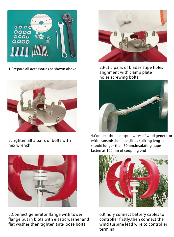 Wind Turbine Generator Household 12v/24v Wind Power Generation 300w ...