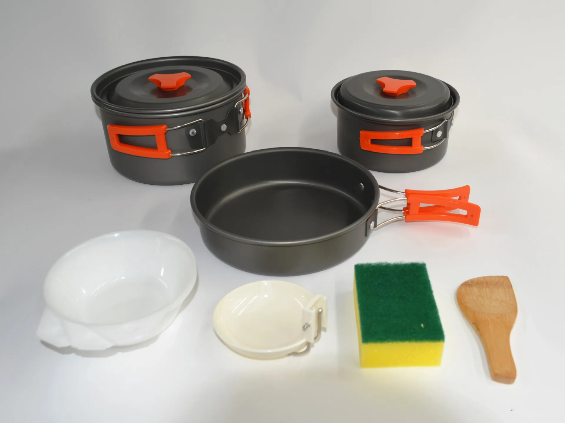 Family Camping Cookware Mess Kit for 2-3 Person Backpacking Gear