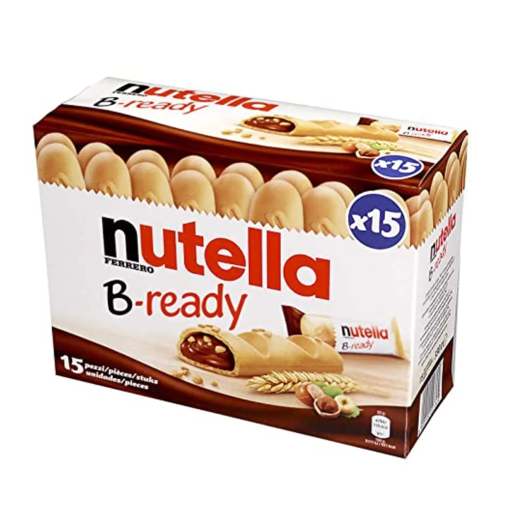 Nutella Ferreros B-ready Chocolate & Hazelnut Wafer Biscuit Snack Bars ...
