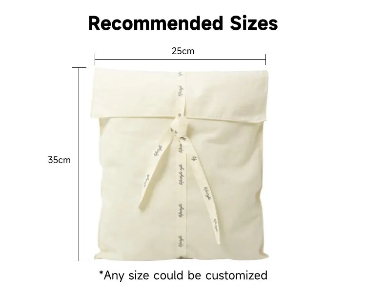 Customized Natural Cotton Envelope Gift Packaging Bags Organic Envelope ...