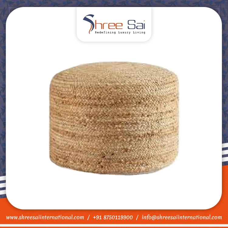 Best Quality Hand Made Jute Soft Poufs - Perfect for Export