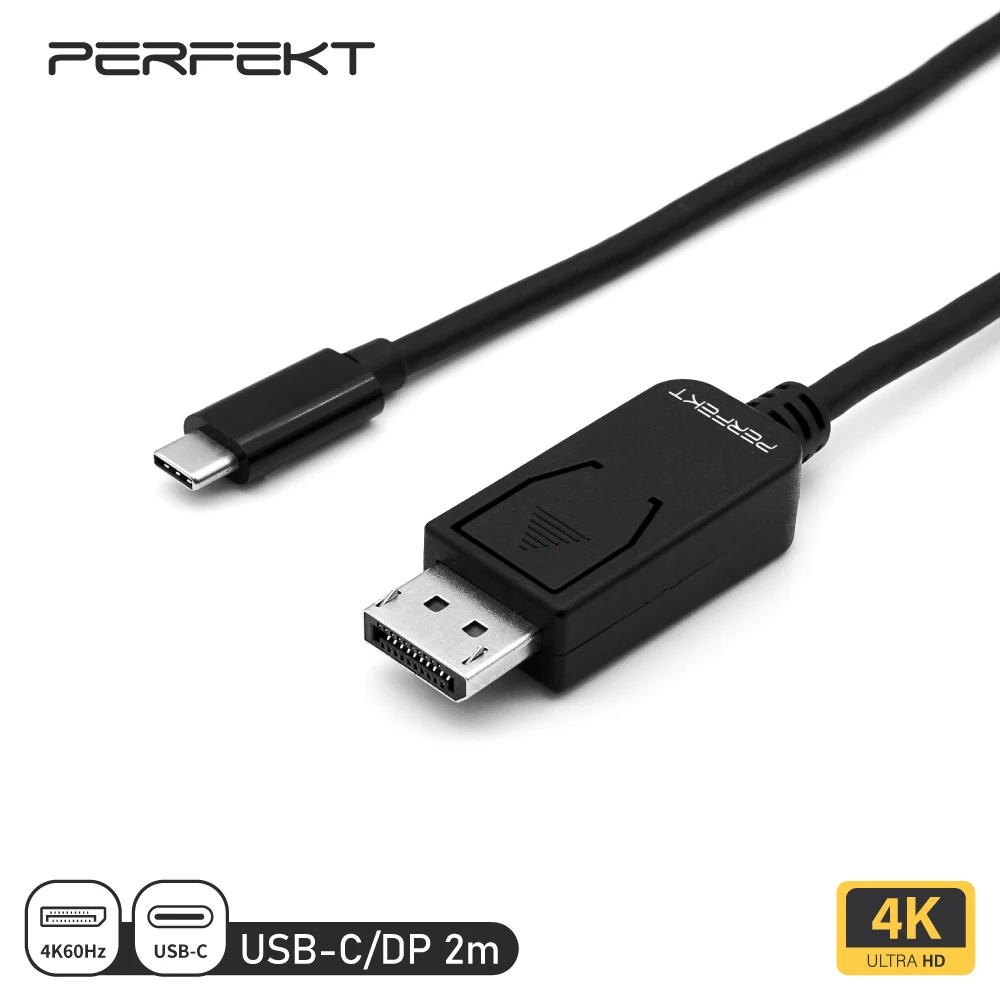 4k Usb-c To Displayport Cable 2m - Buy Usbc To Displayport Cable For ...