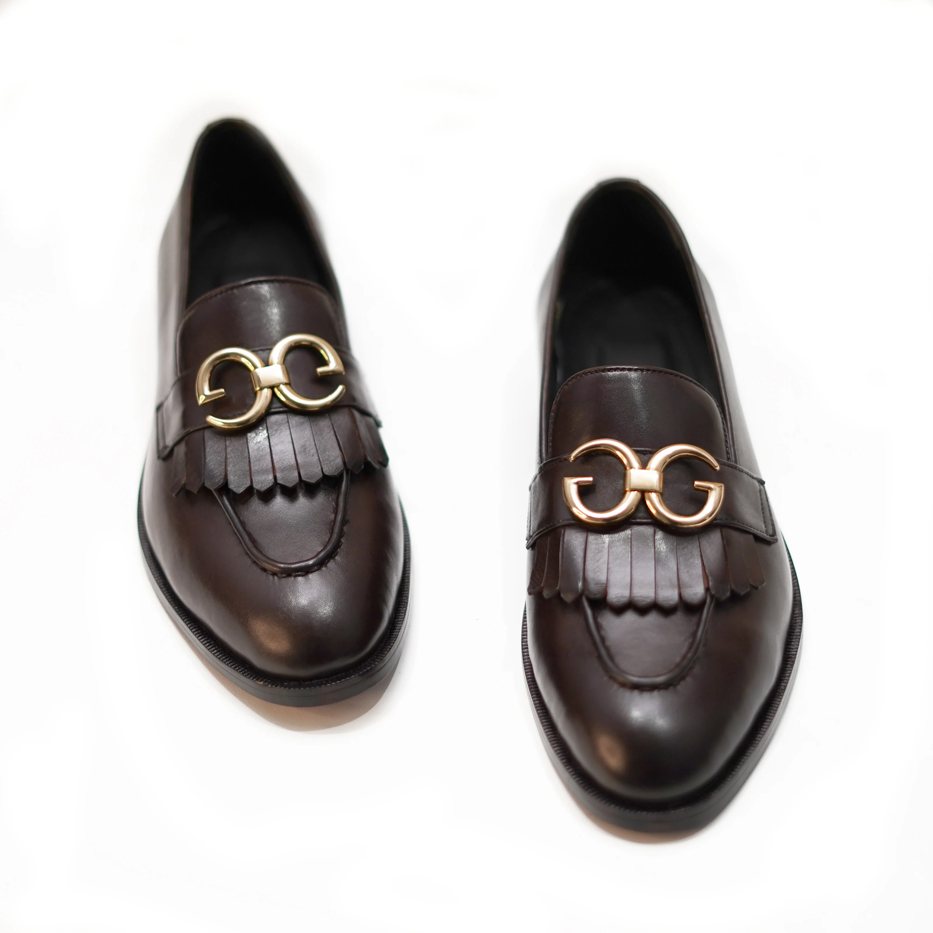 Handmade Leather Shoes - Custom Loafers with G Buckle