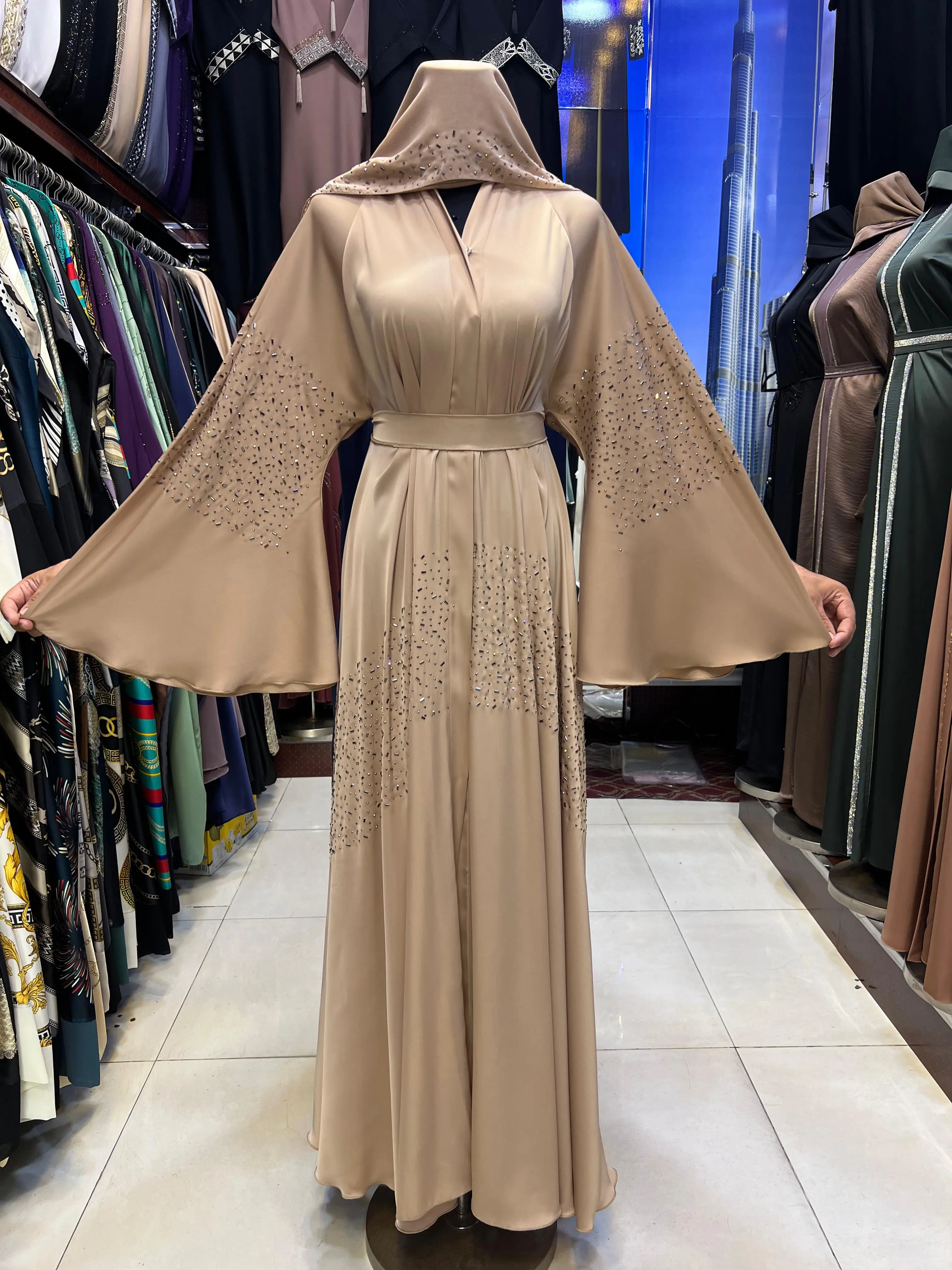 2024 Dubai Beautiful Black Traditional Islamic Clothing for Women Saudi ...
