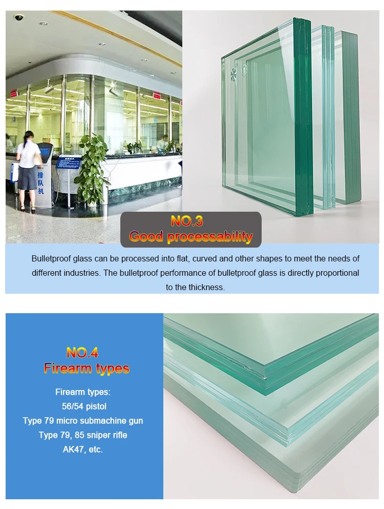 Bulletproof Glass Armored Security Cashier Window for Bank 4X8 Br7 Br4 ...