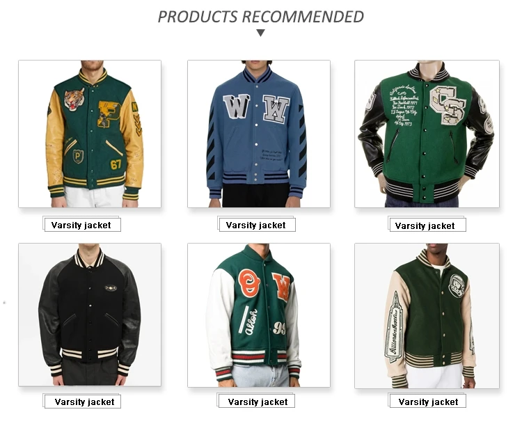 Custom Varsity Jacket Leather Sleeves Chenille Embroidery Patch Logo ...