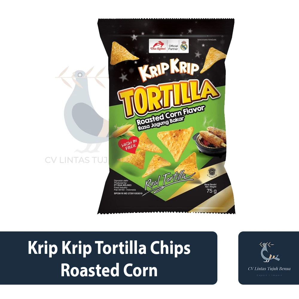 Krip Krip Tortilla Chips 75gr Roasted Corn Flavor Crispy Corn Chips ...