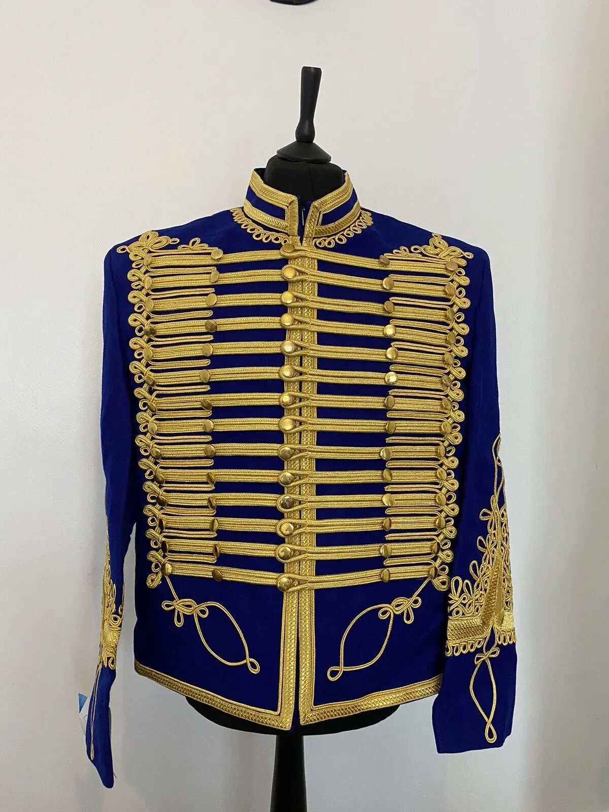 Dark Blue Napoleonic Hussar Uniform Tunic - Jimmy Hendrix Style