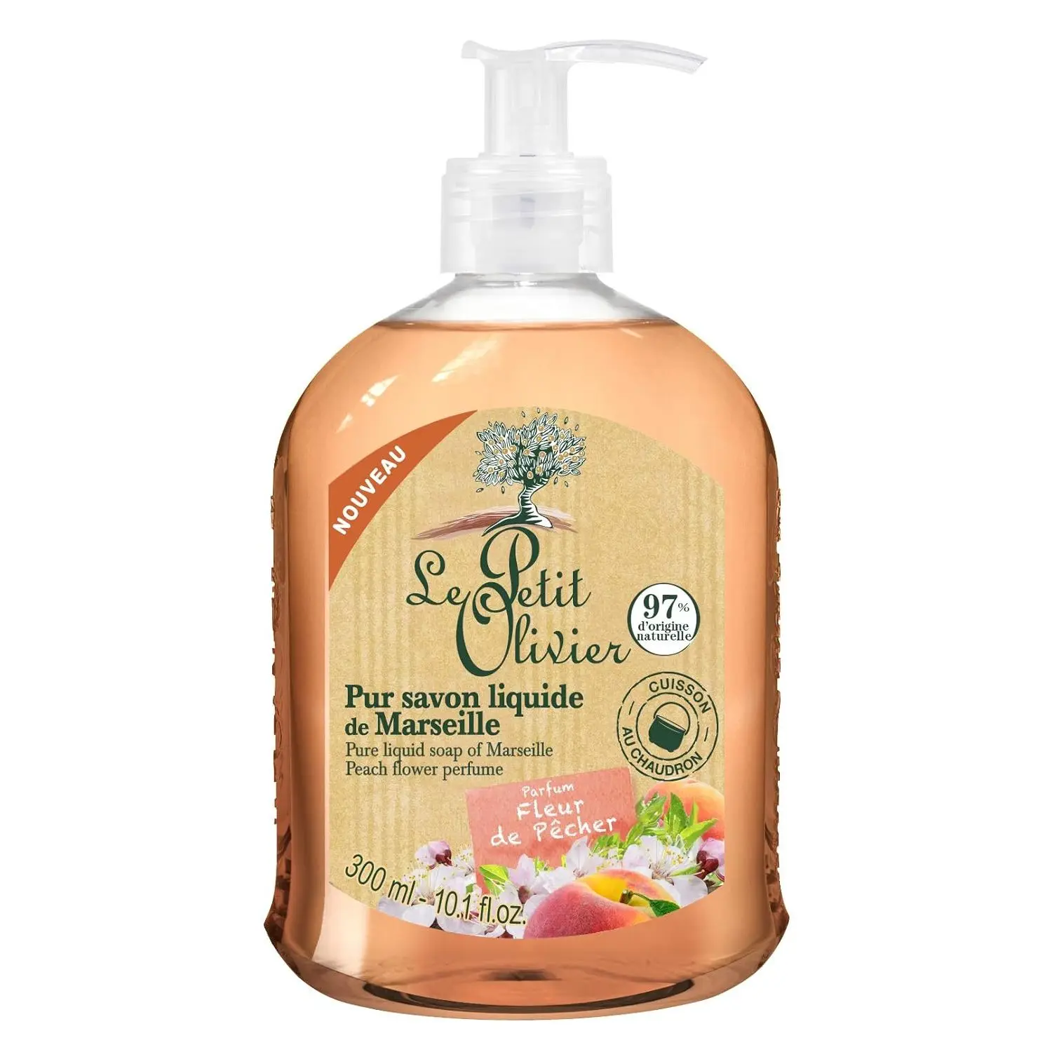 Le Petit Olivier Pure Marseille Liquid Soap Peach Blossom Perfume for ...