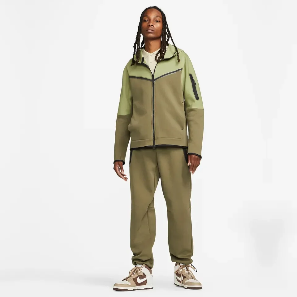 Custom Tech Fleece Training Tracksuits Men Two Piece Set Tracksuit ...