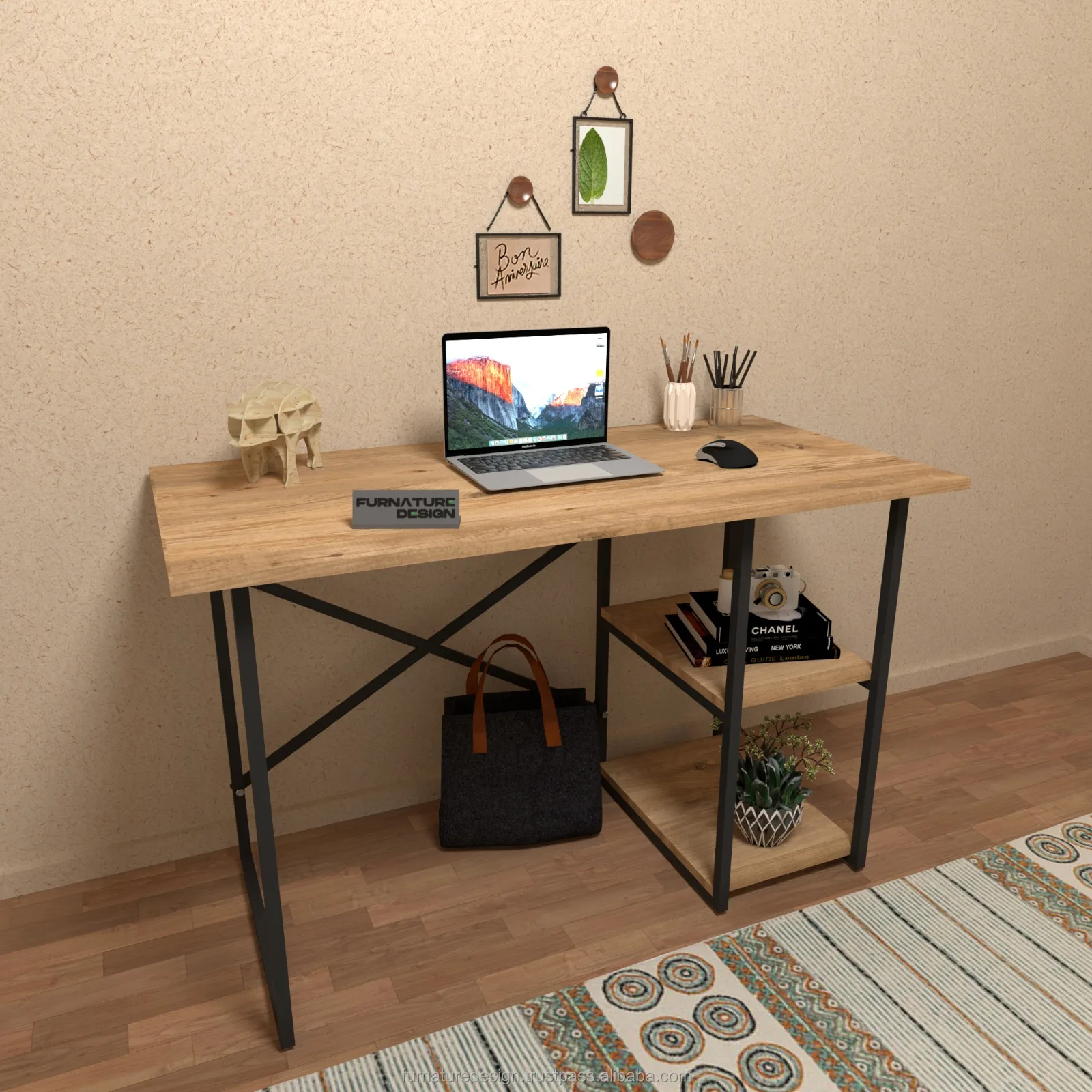 Furnaturedesign Laptop Table for Home Office - Easy Assemble
