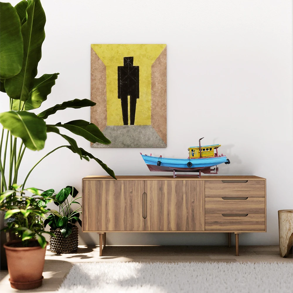 Handcrafted South Vietnam Fishing Boat Replica - OMH B516