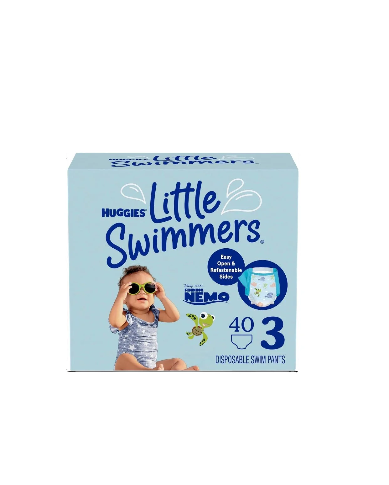 Huggies Little Swimmers Disposable Swim Diapers, Size 3 (16-26 lbs), 40 ...