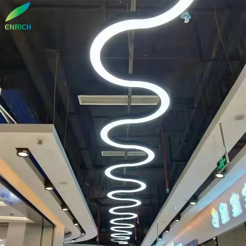 Curved Design S-Shaped LED Linear Light Aluminum Extruded Profile LED ...