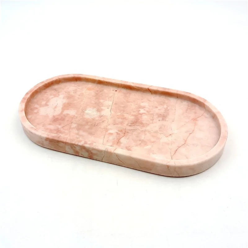 Factory custom oval Marble serving tray jewelry plate marble bathroom ...