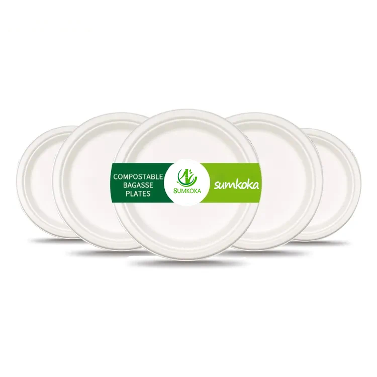 100% Compostable And Biodegradable 6" 7" 8" 10" 12" Disposable ...